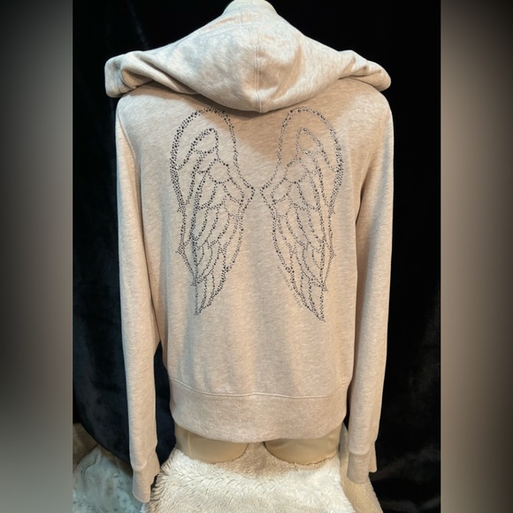 Victoria’s Secret Supermodel essentials | Tops | Victorias Secret Angel Tan Hoodie With Sparkly ...